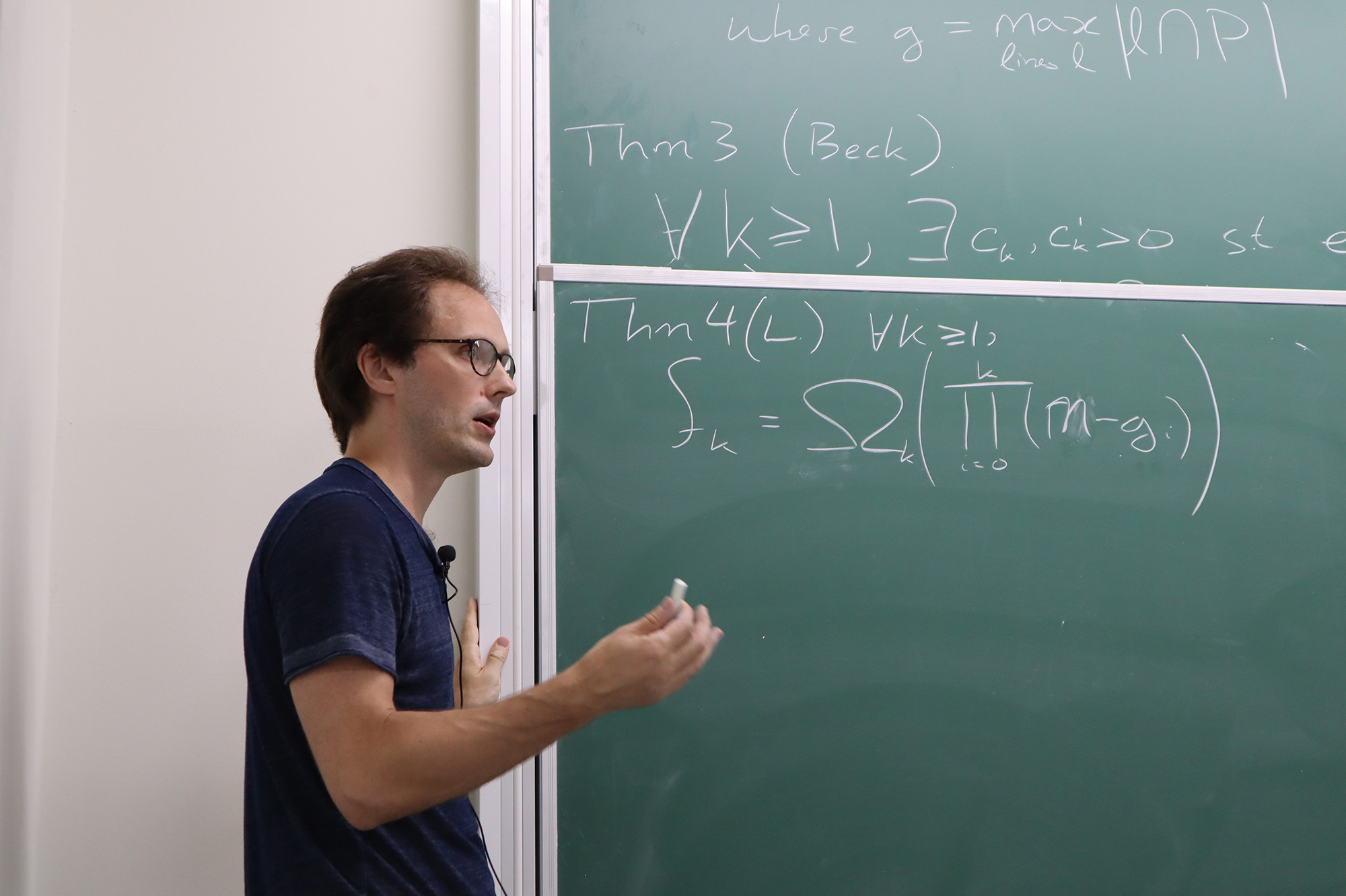 Ben Lund gave a talk on the generalization of Beck's theorem on the ...