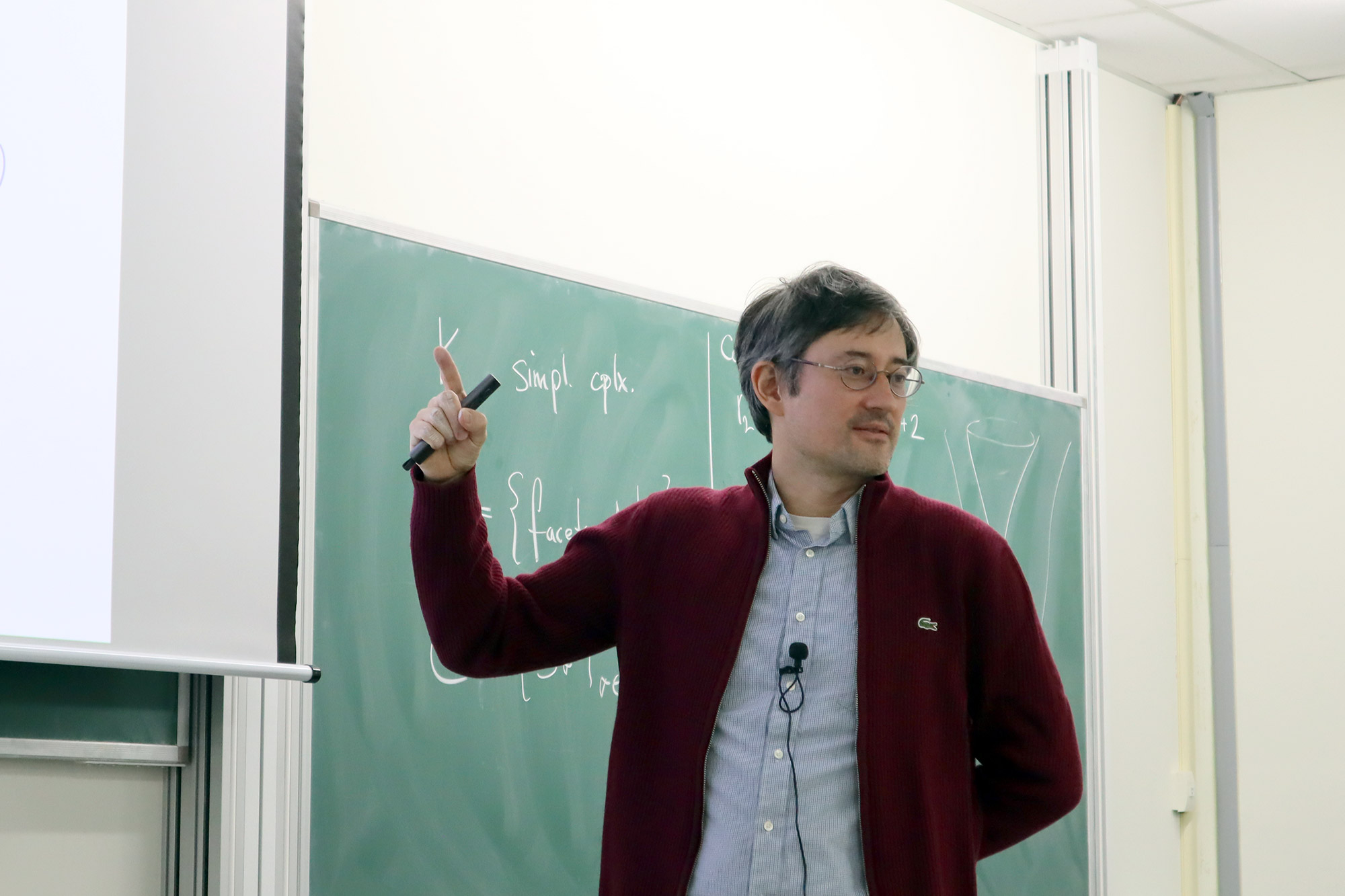 Andreas Holmsen gave a talk on combinatorial geometry in convexity ...