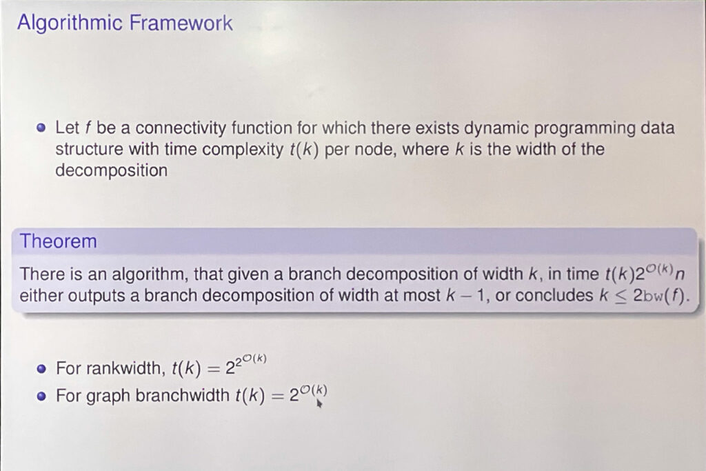 Tuukka Korhonen gave an online talk on a faster FPT-approximation algorithm for rank-width at ...