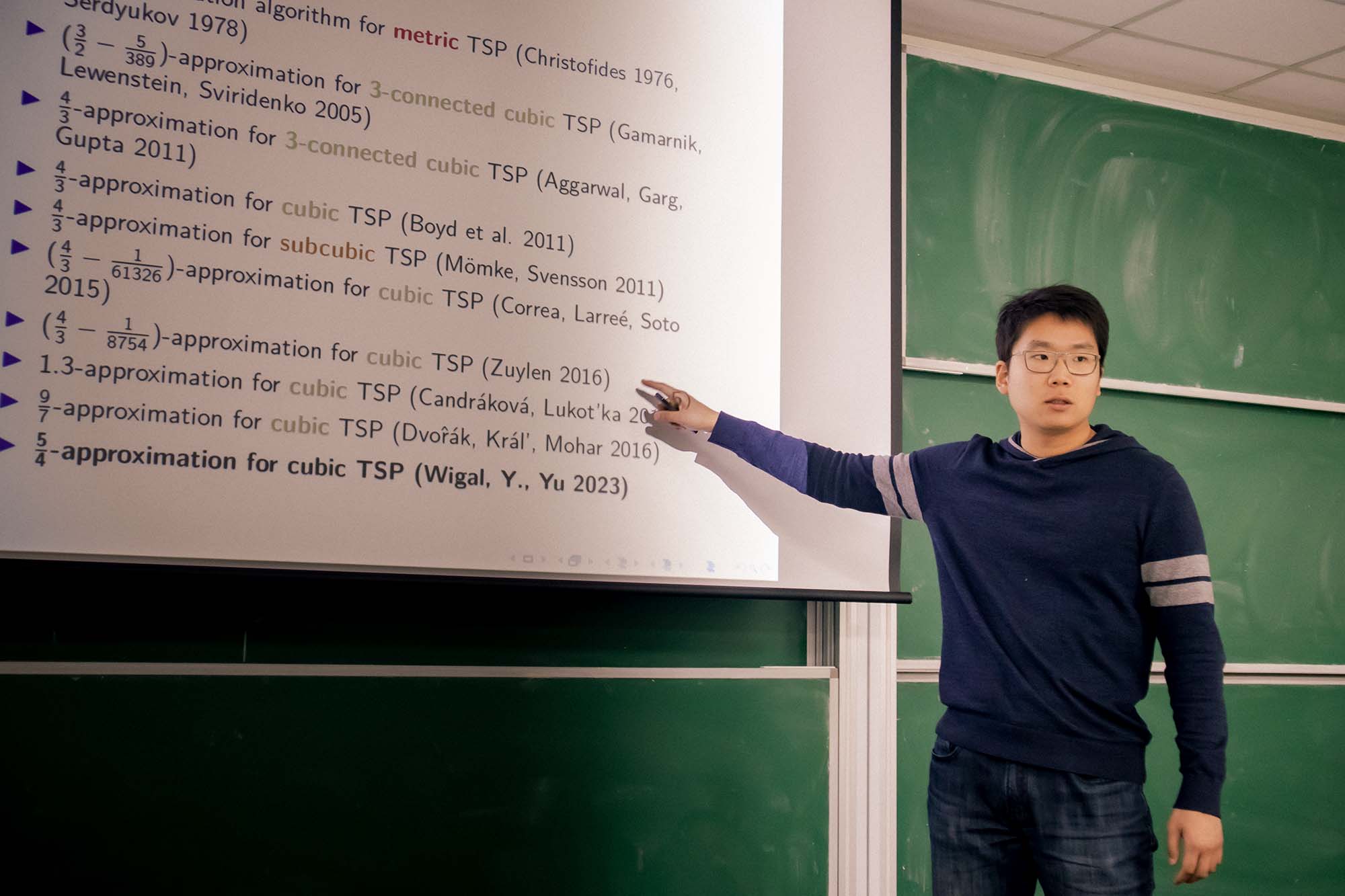 Youngho Yoo gave a talk on the approximation algorithm for the ...