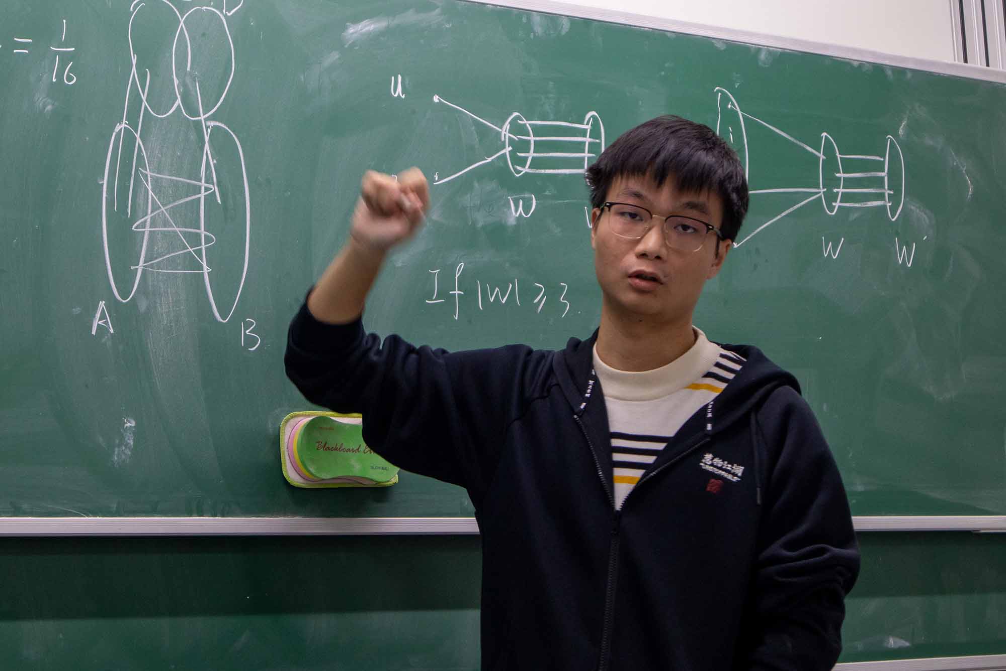Tianchi Yang gave a talk on the maximum number of edges in k-critical ...