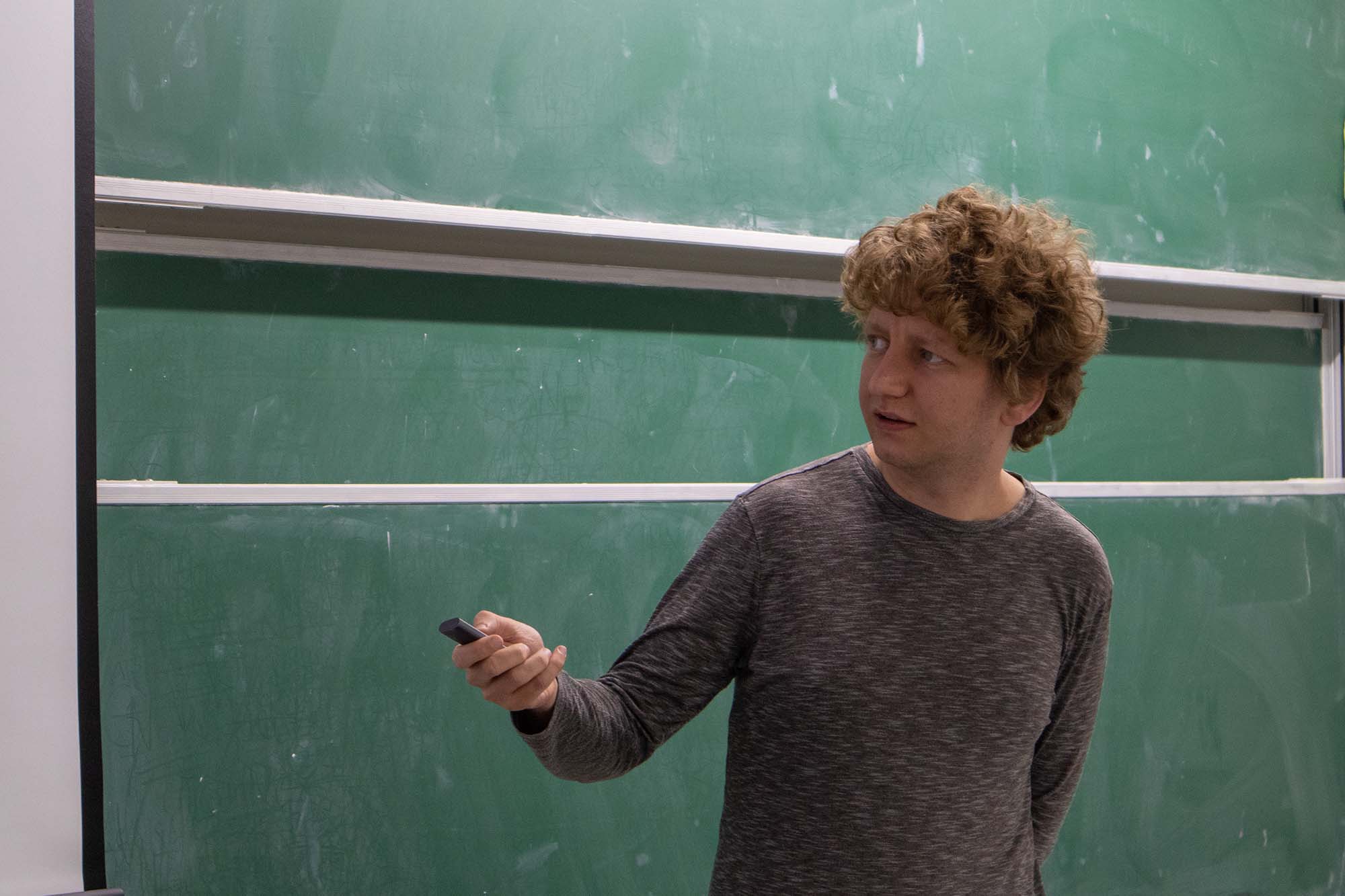 James Davies gave a talk on the coloring of the plane so that points ...