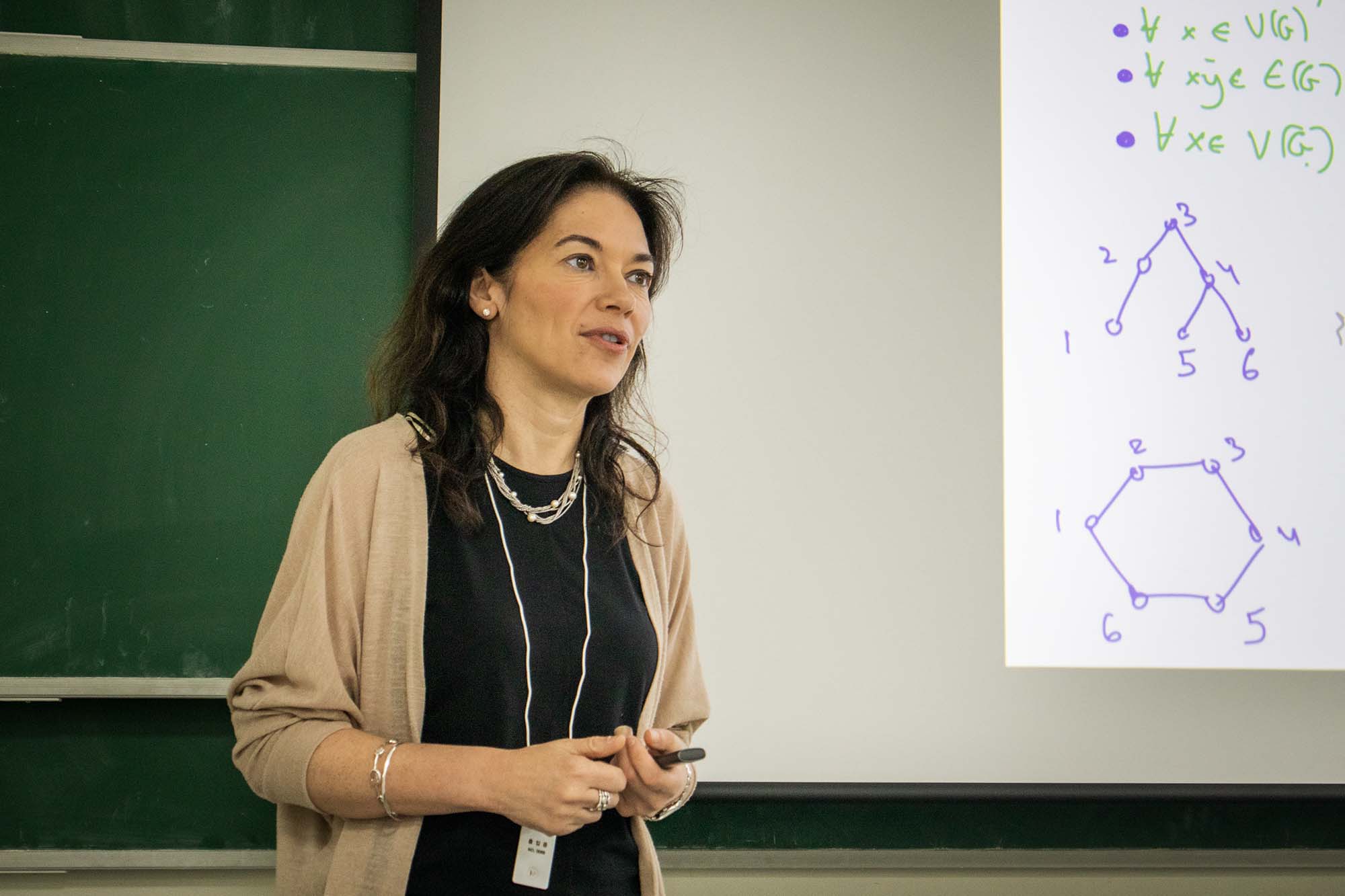 Maria Chudnovsky gave a talk on finding the disjoint union of two ...