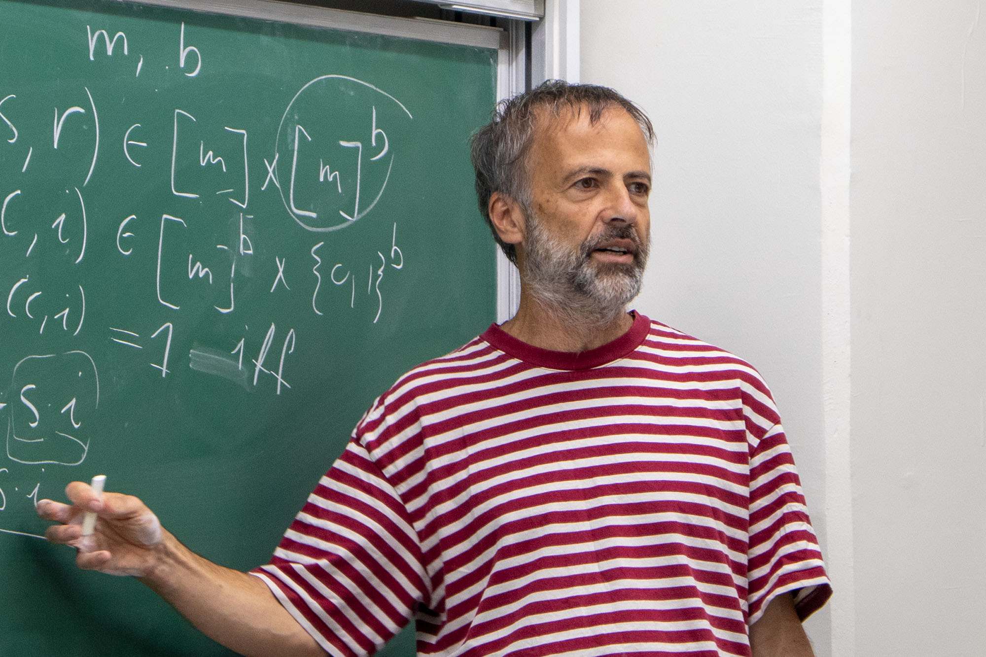 Gábor Tardos gave a talk on the extremal problems on 0-1 matrices at ...