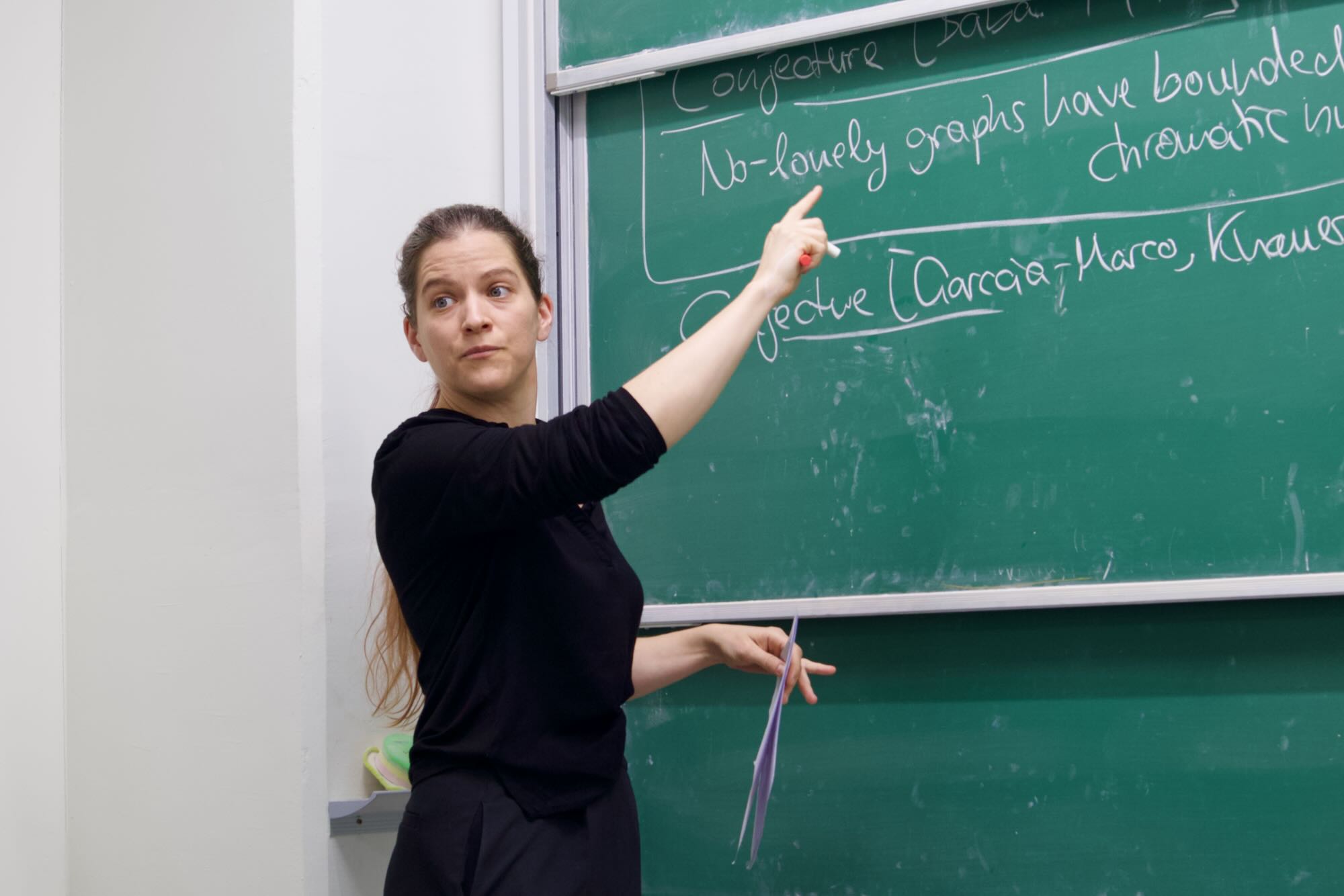 Meike Hatzel gave a talk on disproving Babai's lonely coloring ...