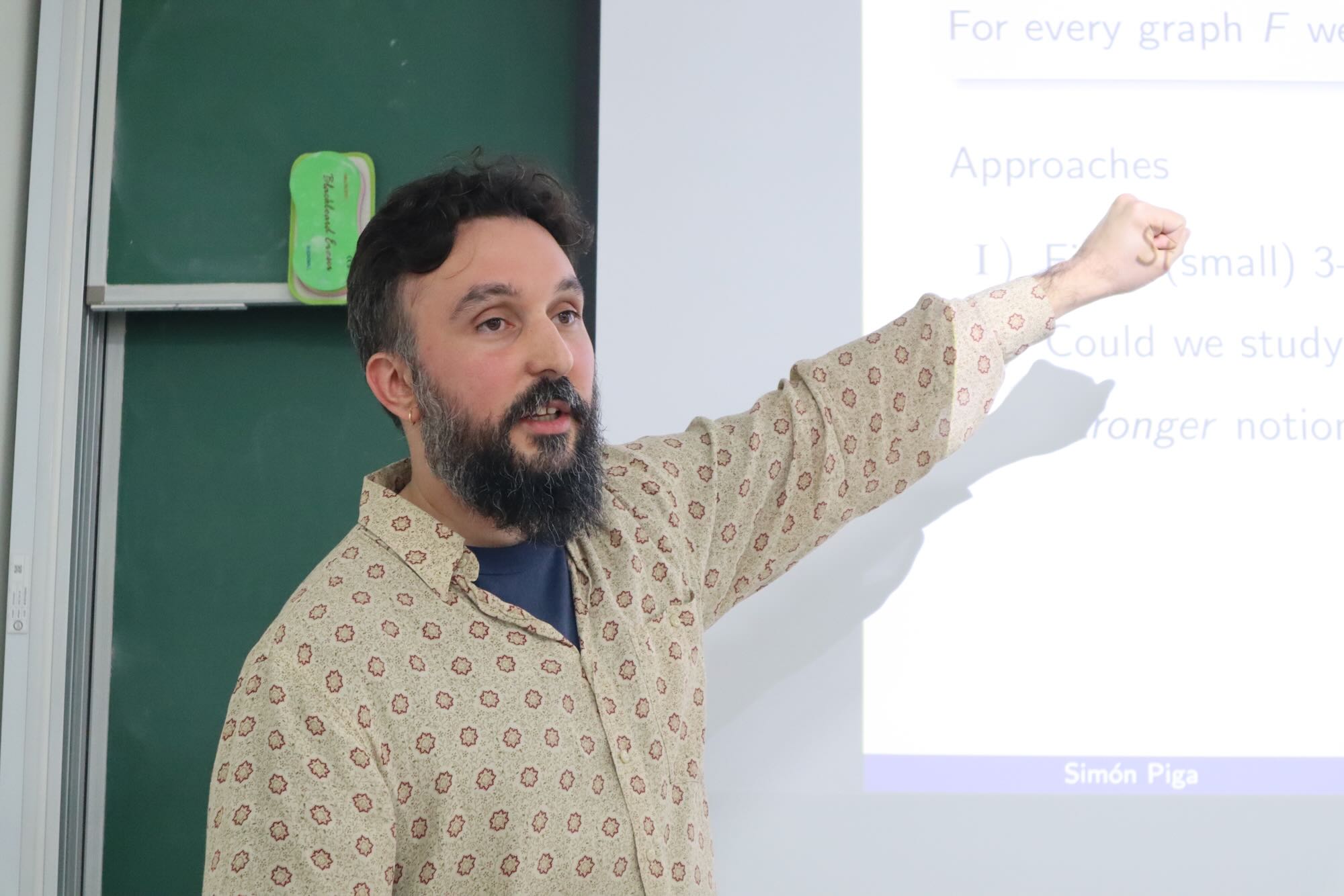 Simón Piga gave a talk on variants of the Turán problem for k-uniform ...